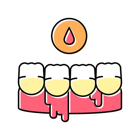 Bleeding Gums Color Icon Vector Illustration 19543363 Vector Art At