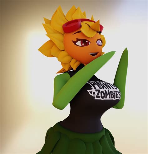 D Model Girasol Sunflower D Plants Vs Zombie NSFW SFW VR AR Low Poly CGTrader