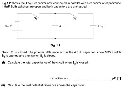 Homework And Exercises Capacitors In Parallel Final Potential