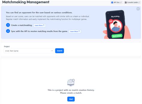 matchmaking management developer guides