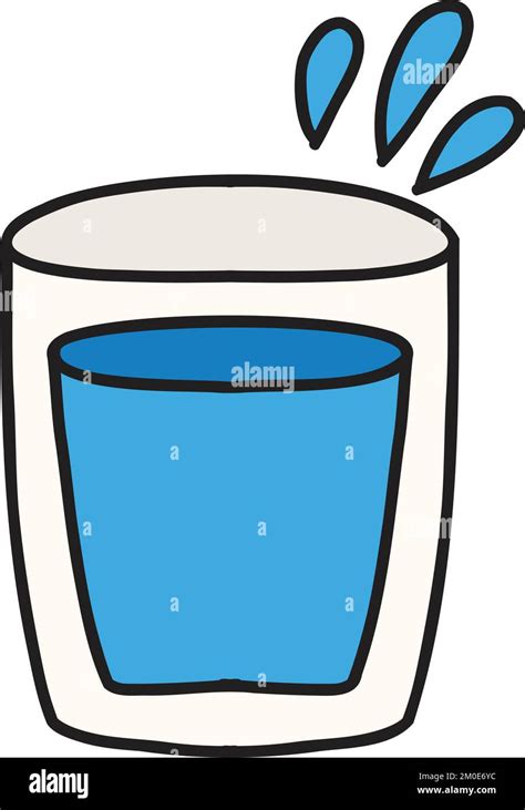 Hand Drawn Clean Glass Illustration Isolated On Background Stock Vector