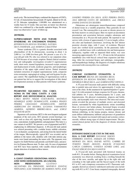 Pdf Pigmented Squamous Cell Carci Noma In The Oral Cavity A Case