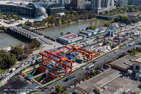 杭州武林广场隧道施工都市风光建筑摄影摄影素材汇图网