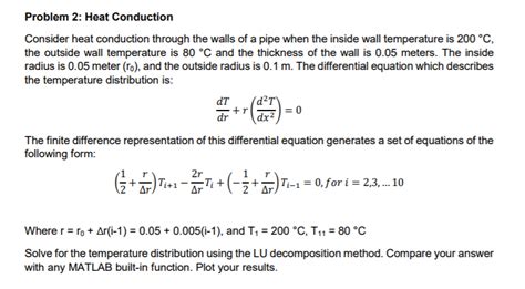 Solved Problem 2 Heat Conduction Consider Heat Conduction