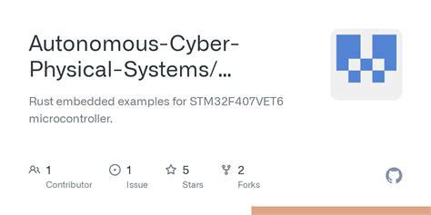 Github Autonomous Cyber Physical Systems Stm F Vet Rust Examples Rust Embedded Examples
