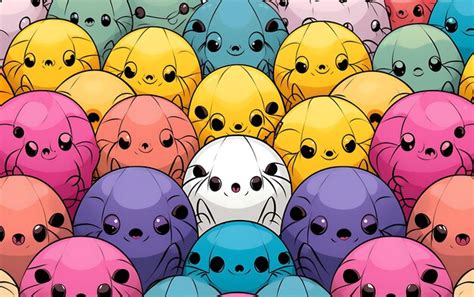 Premium Ai Image Japanese Cute Spider Repeated Patterns Anime Art