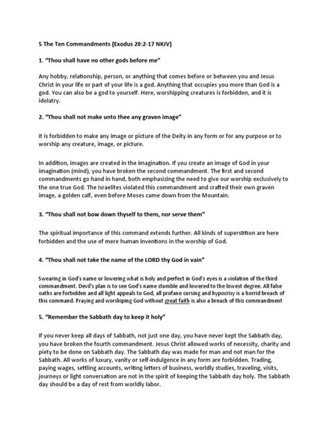 The Ten Commandments Pdf