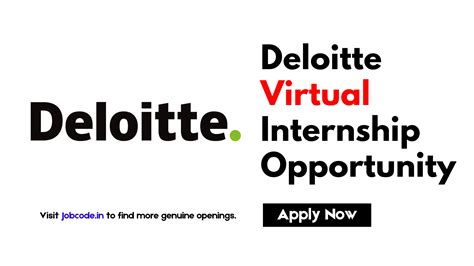 Deloitte Virtual Data Analytics Internship Oppturnity Jobcode