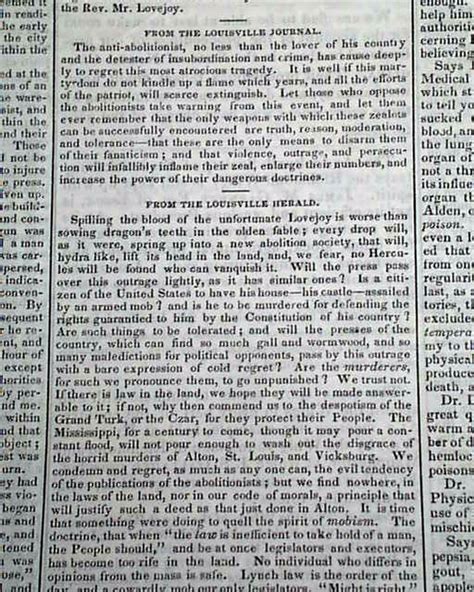Much Concerning The Death Of Elijah Lovejoy