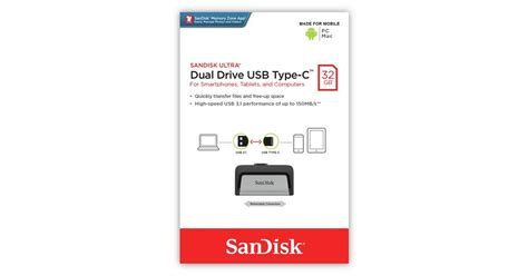 SANDISK ULTRA DUAL DRIVE GB USB TYPE C TYPE A Wellington Photographic Supplies