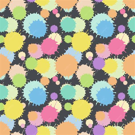 Premium Vector Seamless Patterm With Painted Splash Texture