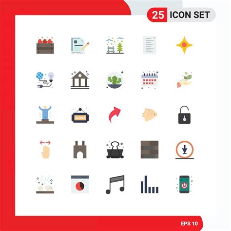 Editable Vector Line Pack Of 25 Simple Flat Colors Of Compass Html