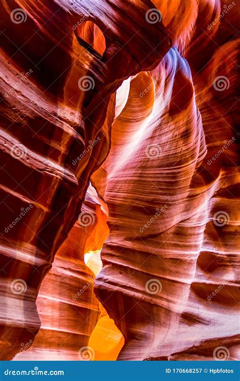 The Smooth Curved Red Navajo Sandstone Walls Of The Upper Antelope