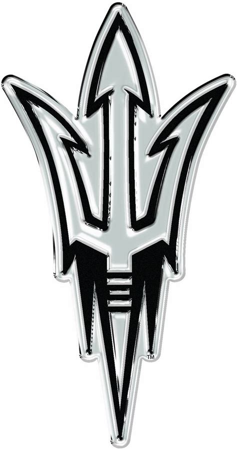Arizona State University Chrome Free Form Auto Emblem