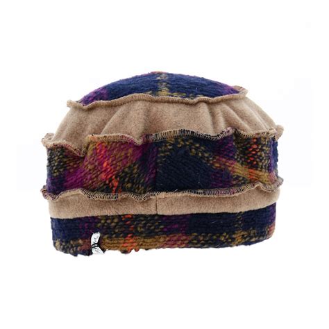 Toque Edline Camel And Violet Traclet Referencia 18706 Chapellerie