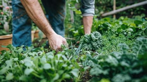 Premium Photo Person Tending To A Community Garden Weeding And