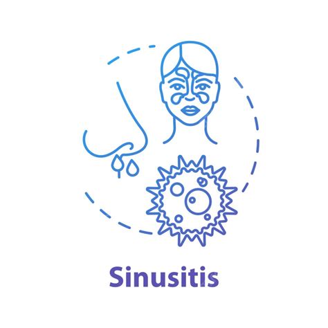 Sinusitis Vector Hd Png Images Sinusitis Concept Icon Illustration Flu