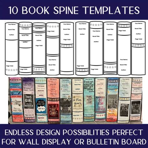 Book Spine Template Pdf By The Teacher Rewrite Tpt