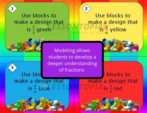 Fractions Building Models Task Cards Classful