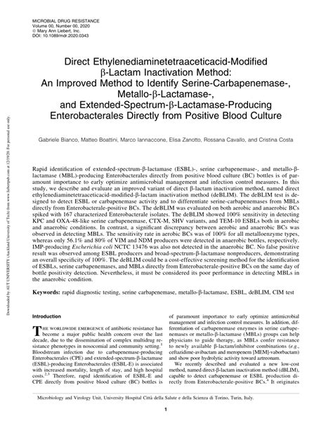 Pdf Direct Ethylenediaminetetraaceticacid Modified β Lactam