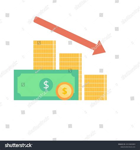 Economic Recession Vector Financial Crisis Downturn Stock Vector