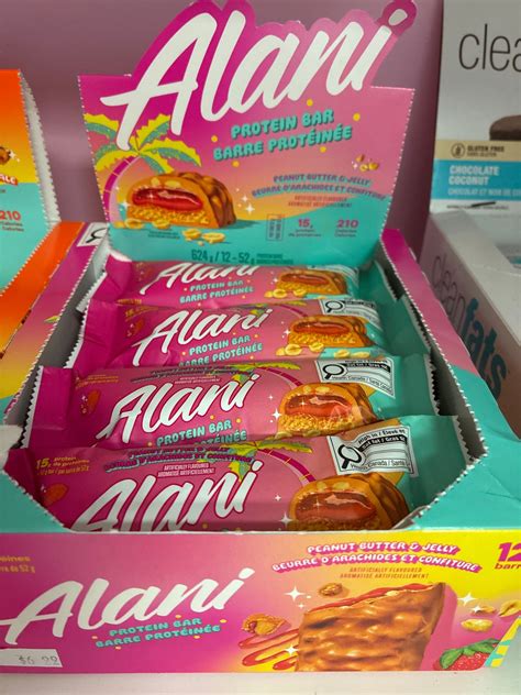 Alani Protein Bar Peanut Butter And Jelly Kaptain Sweet