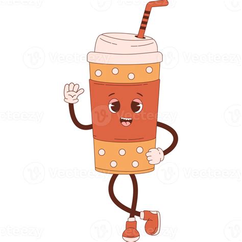Retrò Personaggio Caffè Porta Via 21360215 Png
