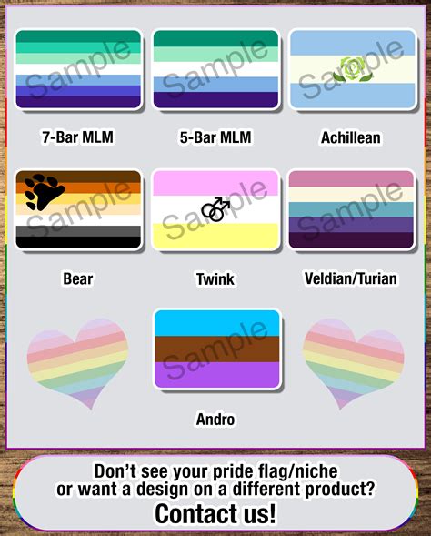 Masc Attraction Pride Flags Gay Mlm Bear Twink Achillean Veldian