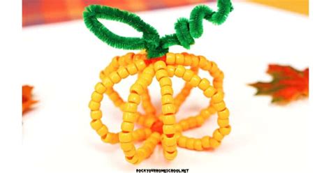 Pipe Cleaner Pumpkins How To Make With Beads Rock Your Homeschool