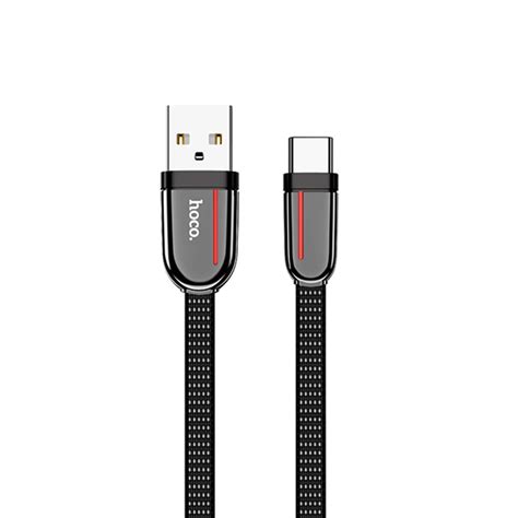 Hoco U74 Usb To Type C Şarj Data Kablosu Siyah