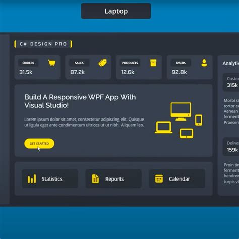 Wpf Responsive Ui Design Dashboard Xaml C Tutorial Off