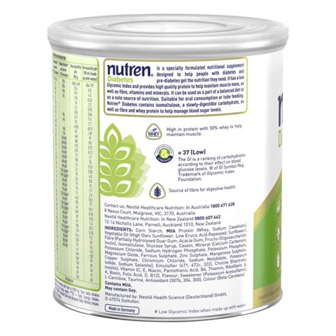 Nutren Diabetes 825g Vanilla Flavour Discount Chemist