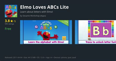 Elmo Loves Abcs Lite Learn Letters Games Videos Appshunter