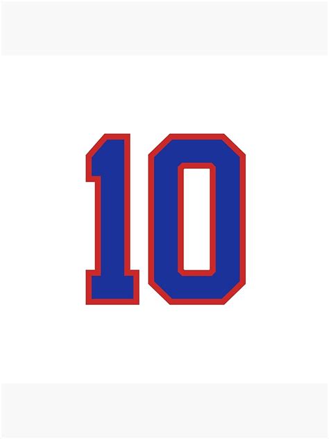 Number 10 Blue Red Sports Jersey Ten Poster For Sale By
