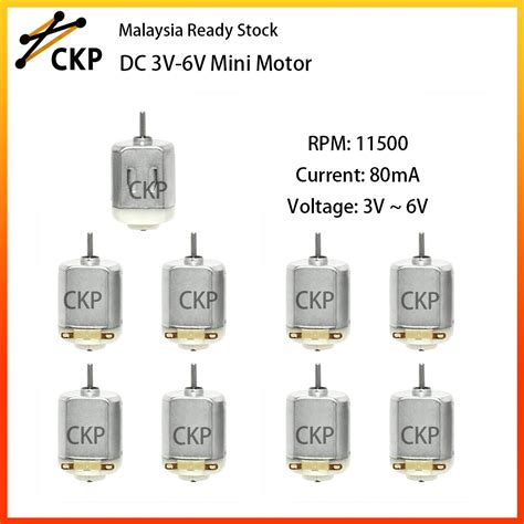 Mini Fan Motor 3v 6v Dc Motor Mini Fan Small Motor For Rc Toy Car Diy School Project Shopee