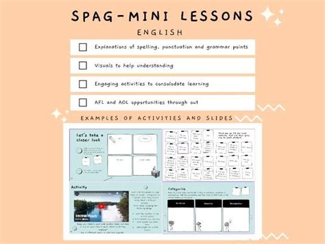 Spag Basics Mini Lessons 1 Teaching Resources