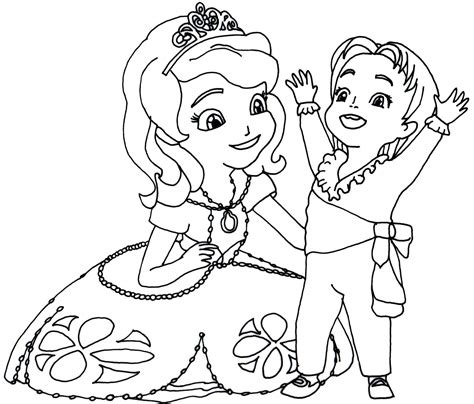 Sofia The First Disney Princess Coloring Pages At