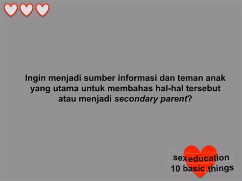 Basic Things In Sex Education PPT Free Download