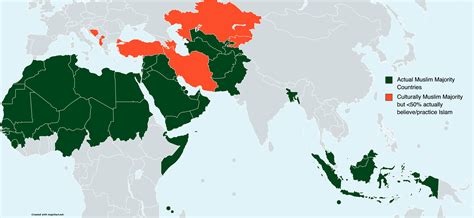 Muslim Majority Countries Muslim World Wikipedia
