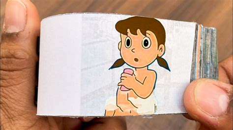Doraemon Cartoon Flipbook 287 Nobita Saw Shizuka Bathing Flip Book