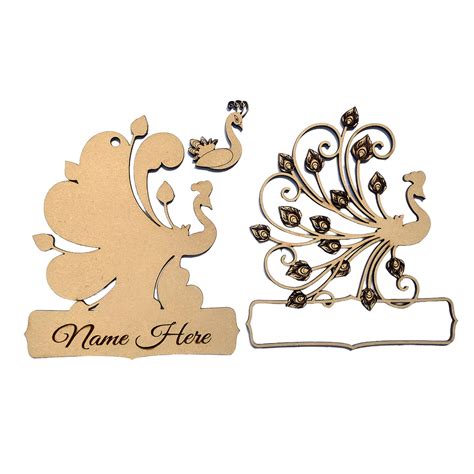 Layered Personalized Peacock Ornament Glowforge Shop