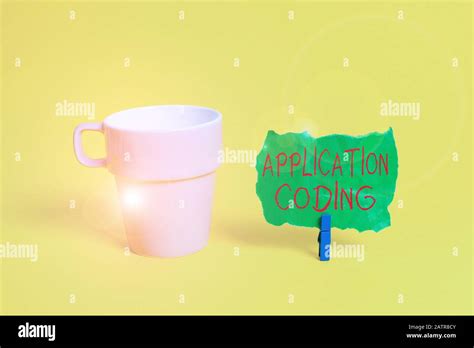conceptual hand writing showing application coding concept meaning