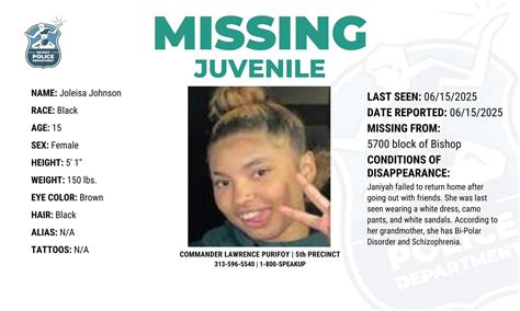 Crimeinthed Please Help Us Find Missing Joleisa Johnson If You Have
