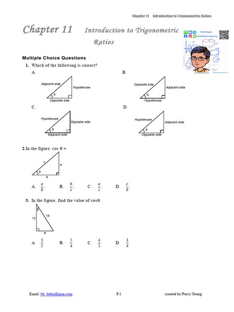 S2 Ch 11 Introduction To Trigonometric Ratios Q Download Free Pdf Trigonometry Geometric
