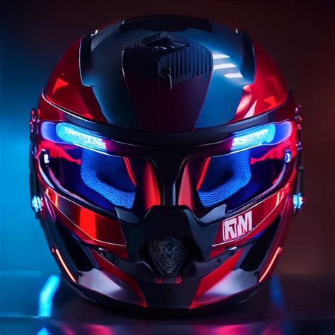 Premium Ai Image Realistic Black Motorcycle Helmet Generative Ai