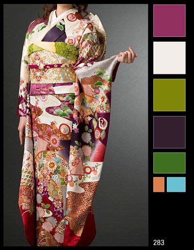 Kimono Colour Schemes In 2025 Kleurencombinatie Kimono Stoffen