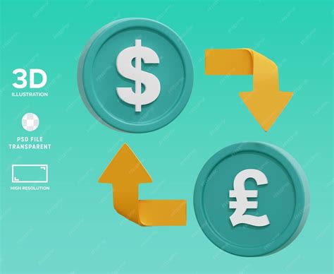 Premium Psd Psd Currency Conversion 3d Illustration
