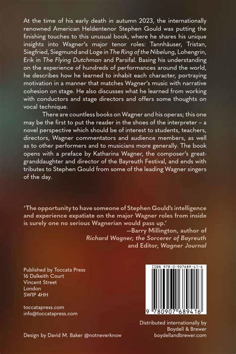 Performing Wagner A Singers Perspective On The Major Tenor Roles Wagner Society Of New York