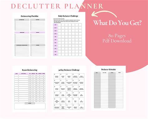 Declutter Planner Declutter Checklist Cleaning Schedule Cleaning