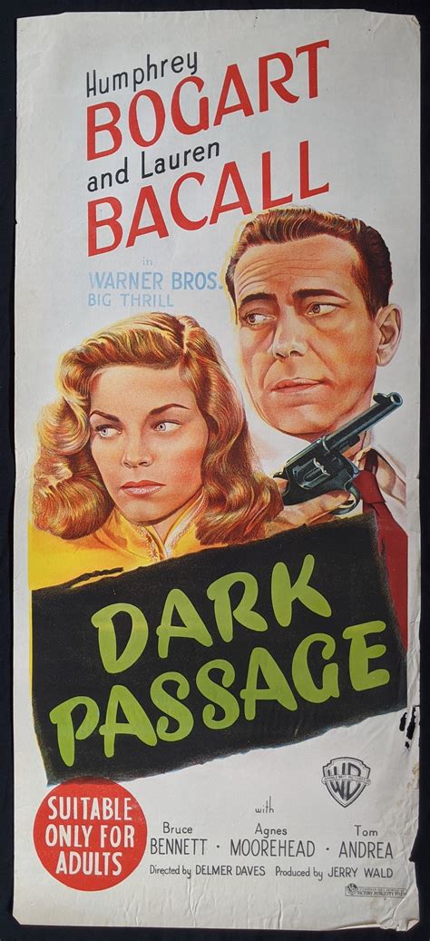 Lot Dark Passage Starring Humphrey Bogart And Lauren Bacall Warner